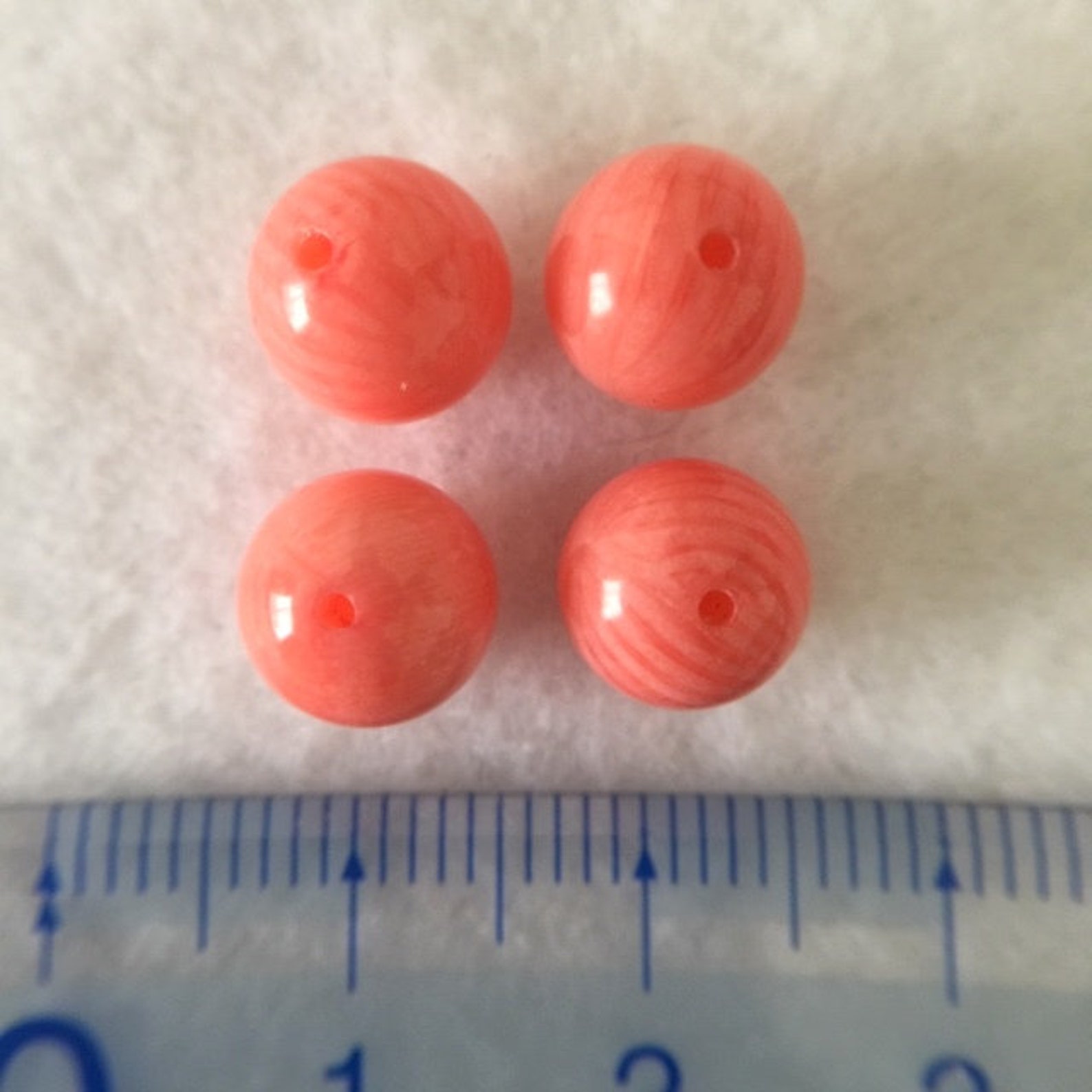 Round pink coral bamboo coral 8-8.5mm for 4pcs | Etsy