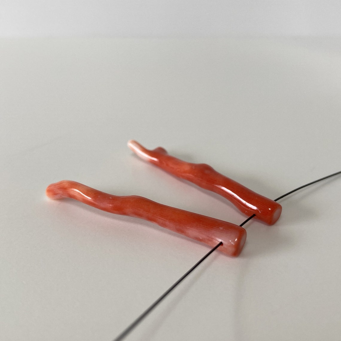 Natural Japanese Momo Coral Branches Set of 2pcs Natural | Etsy