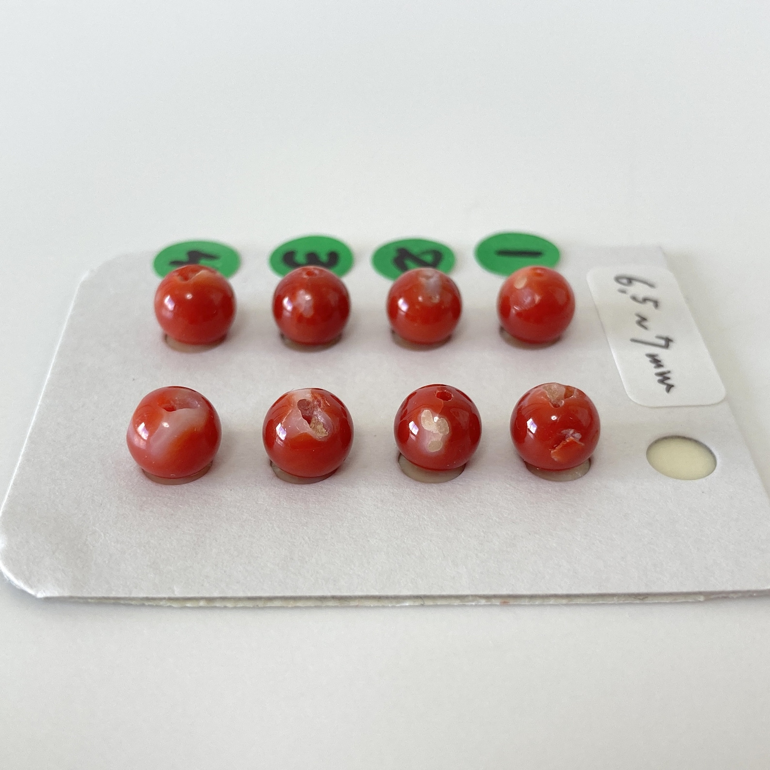 Japanese Ox-Blood Red Coral Round Pair Loose Aka Coral Round | Etsy