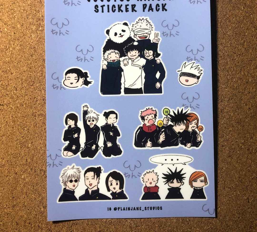 JJK Sticker Sheet Waterproof Vinyl Stickers - Etsy