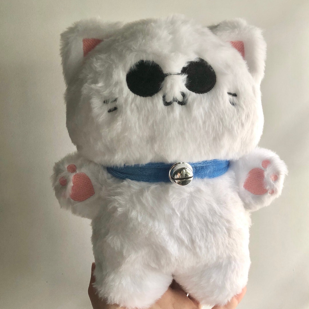 Gojo Cat Plush | Fluffy Cat Plushie | Gojocat Plush Toy - Etsy