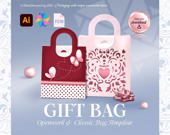 Scanncut Gift Bag Template: Classic and Lace/openwork, Brother Scanncut ...