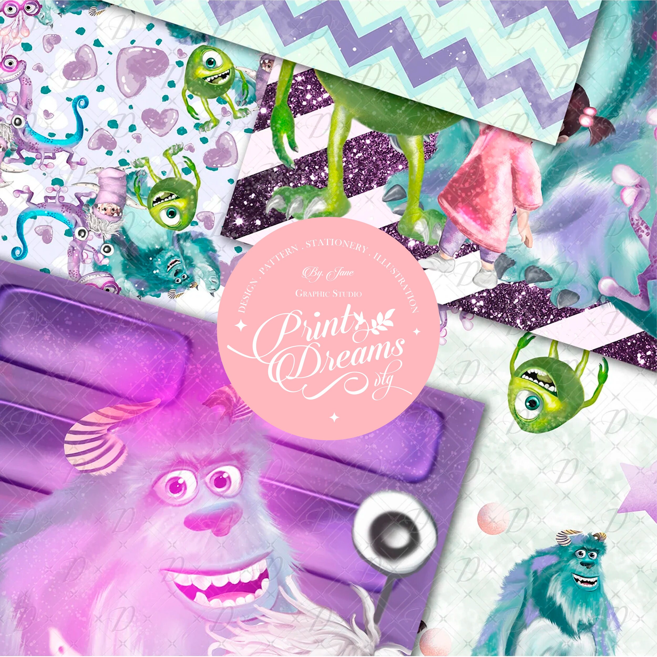 Monster Inc Papers Monster Inc Clipart. Monster Inc | Etsy