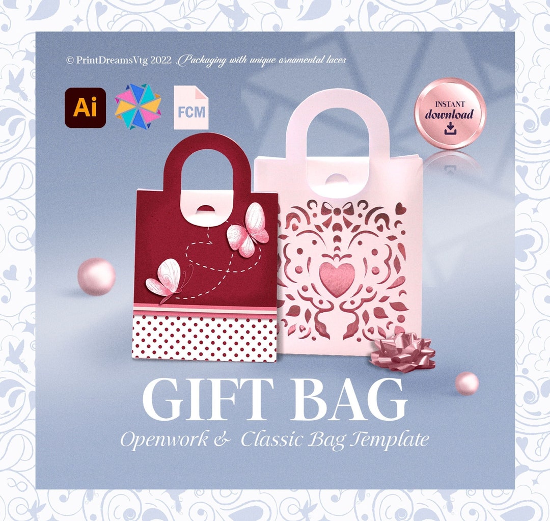 Scanncut Gift Bag Template: Classic and Lace/openwork, Brother Scanncut ...