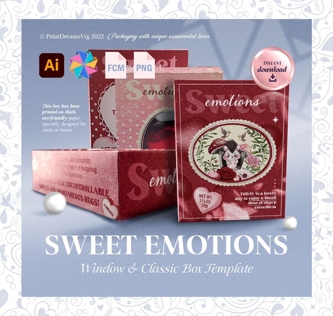 Scanncut Sweet Emotions Template: Valentine's Hedgehog Box for Sweets ...