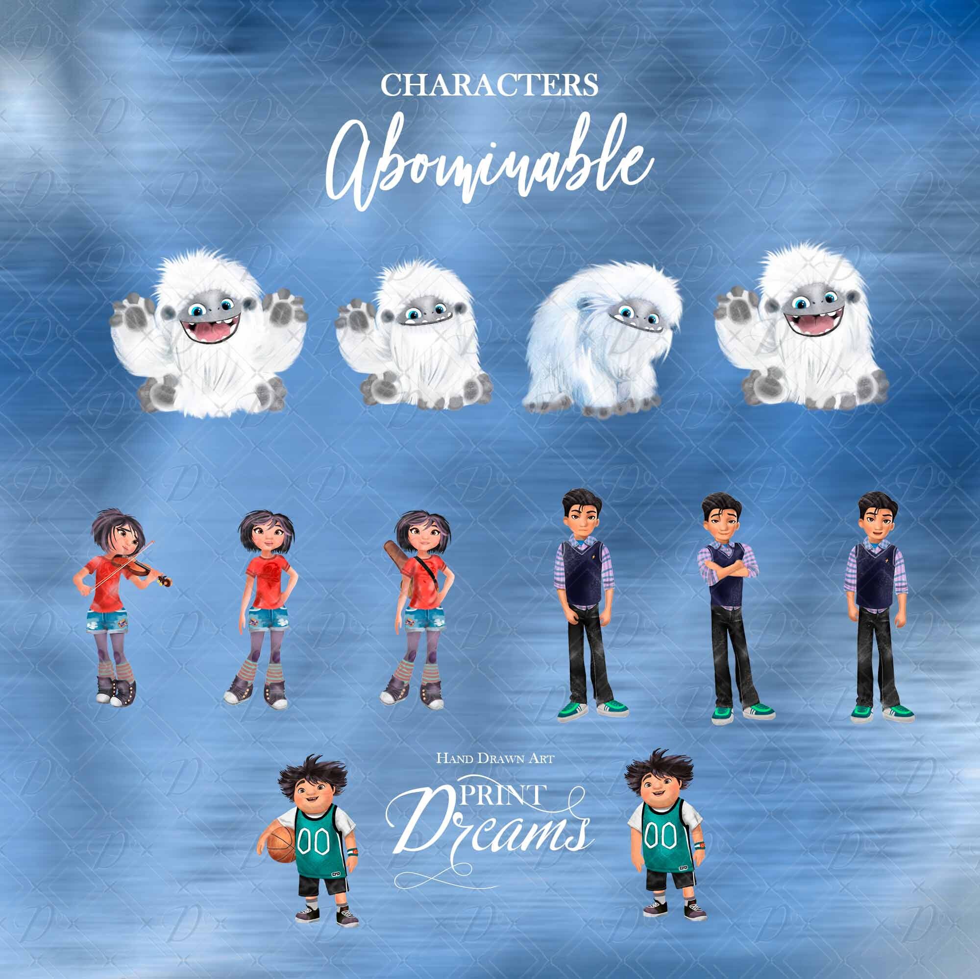 Abominable Clipart Abominable personajes. Abominable | Etsy