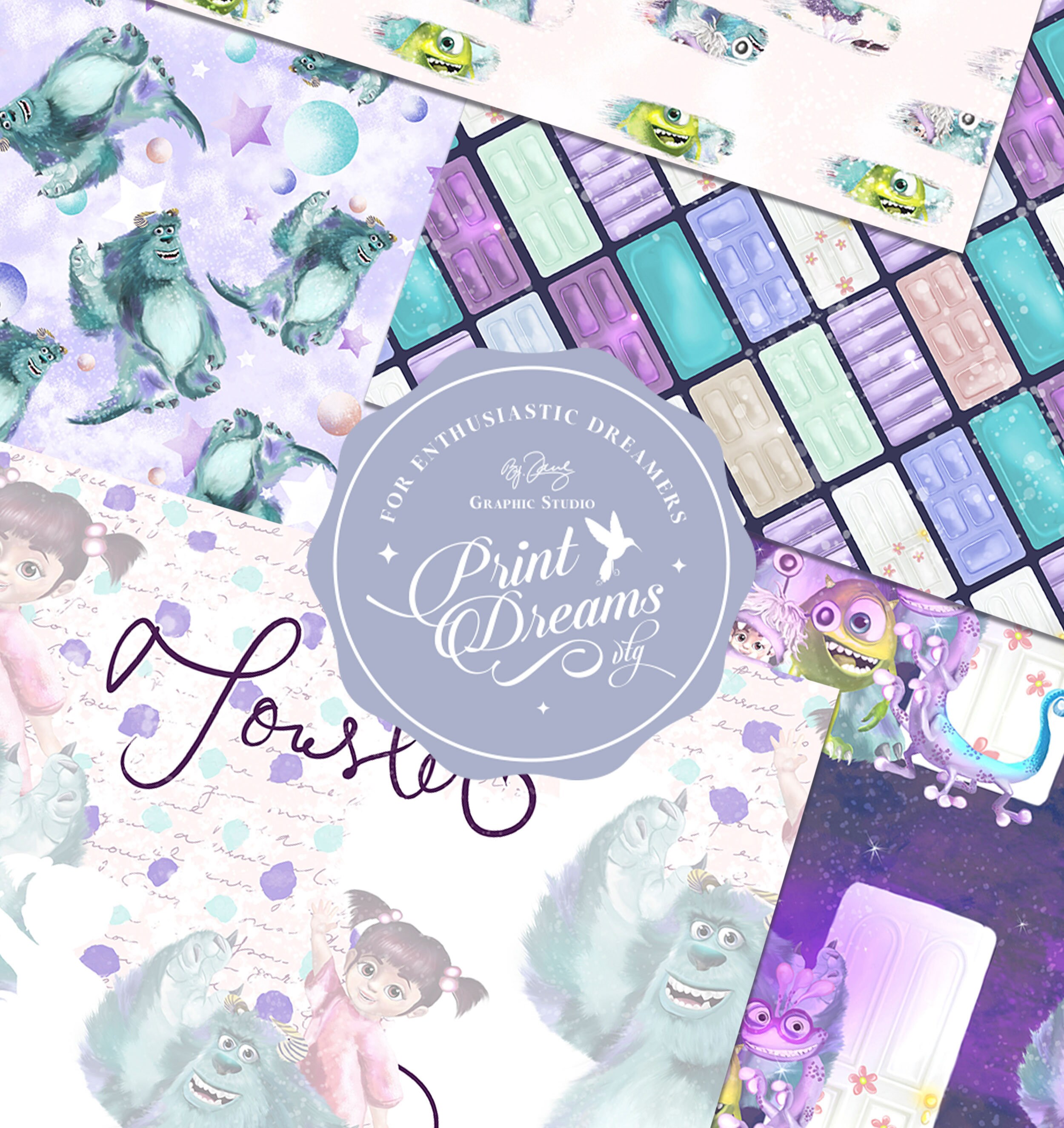 Monster Inc Papers Monster Inc Clipart. Monster Inc - Etsy