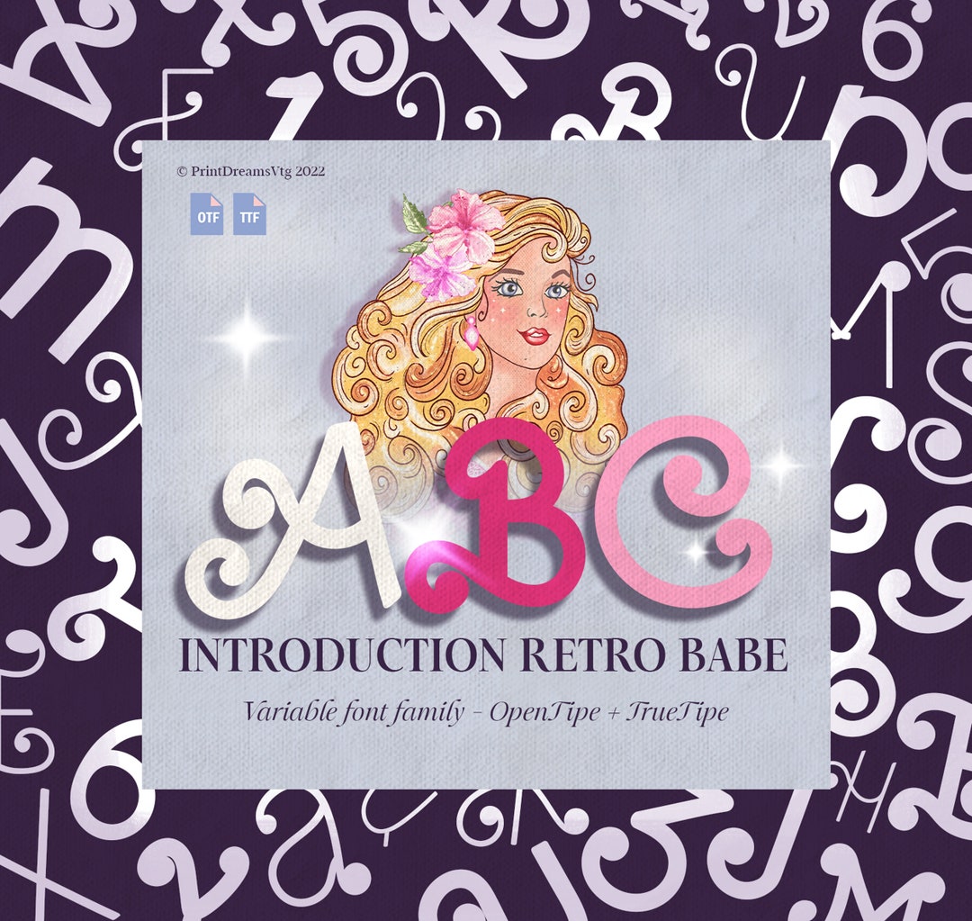 Babe 1980s Font: Doll-inspired Alphabet Channeling Retro Babe Vibes ...