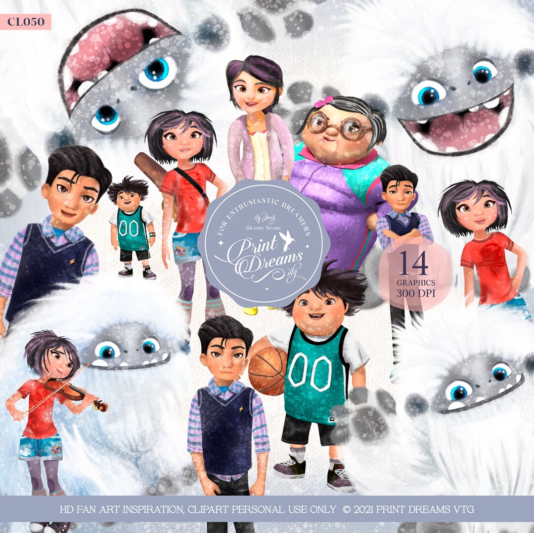 Abominable Clipart. Abominable Characters. Abominable Paper - Etsy UK