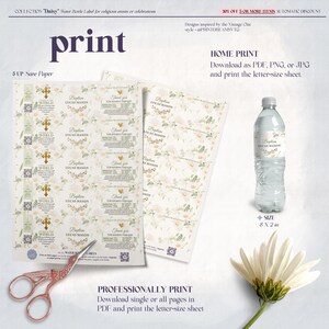 Editable Daisy Christian Water Bottle Label Template: Ideal for ...