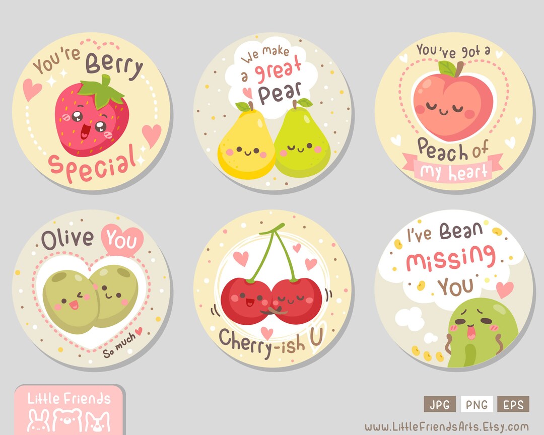 Funny Fruit Love Quotes. Cute Happy Berry, Pear, Peach, Olive, Cherry ...