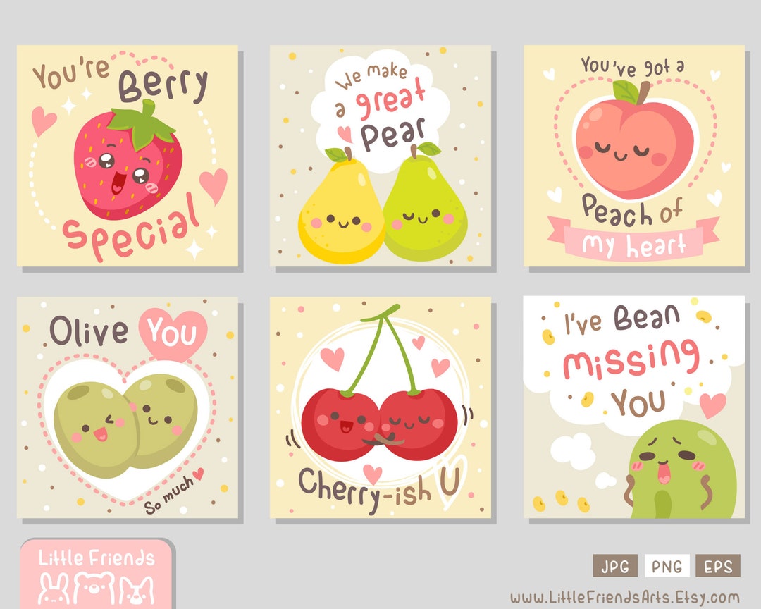 Funny Fruit Love Quotes. Cute Happy Berry, Pear, Peach, Olive, Cherry ...