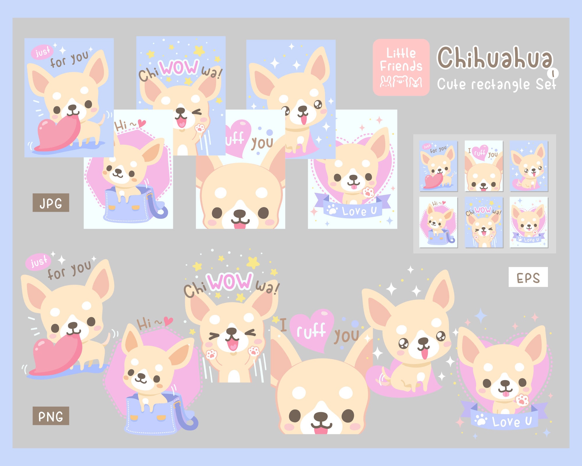 Cute Happy Funny Chihuahua Chiwawa Dog, Light Cream Short Hair in Soft ...