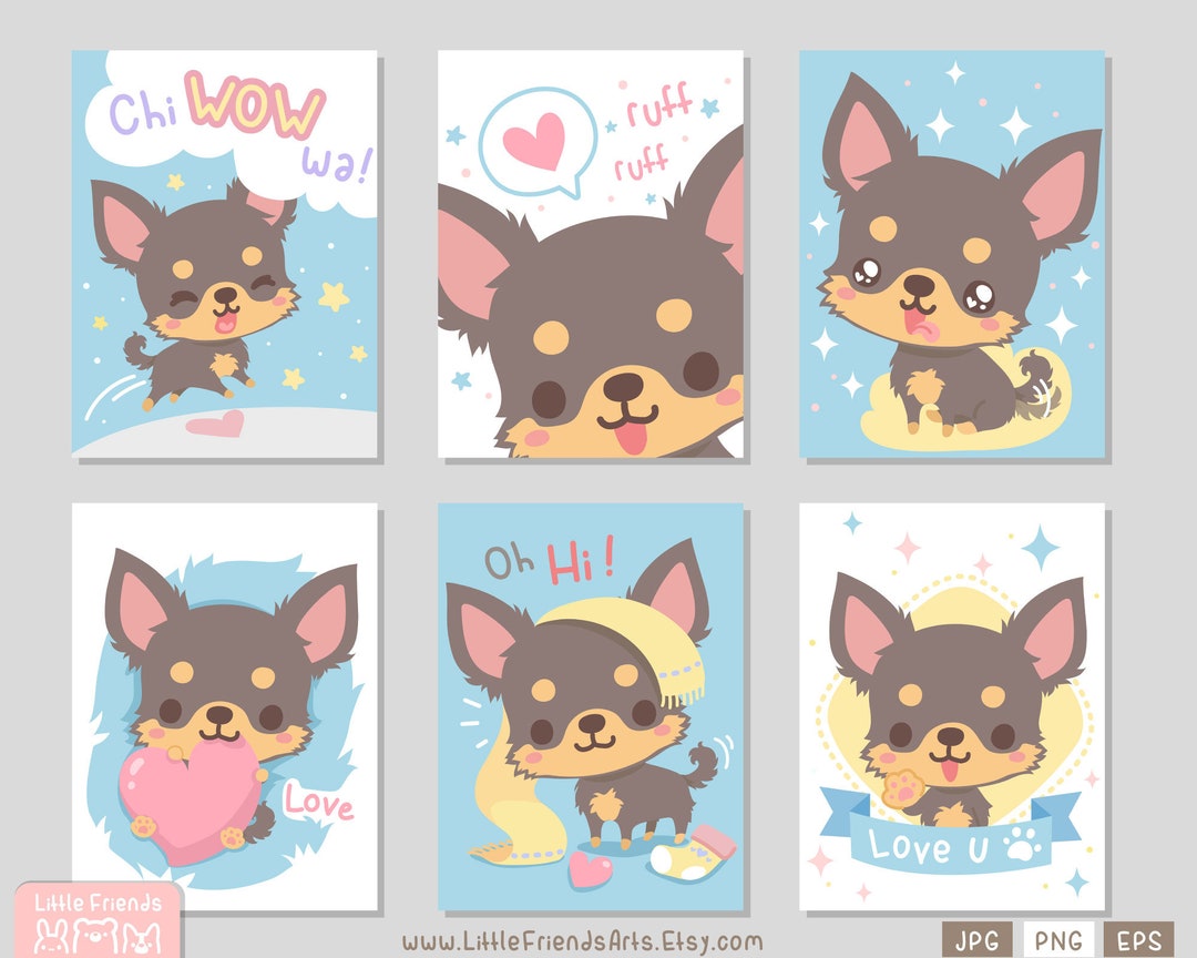 Cute Happy Funny Chihuahua Chiwawa Dog, Chocolate Brown Long Hair in ...