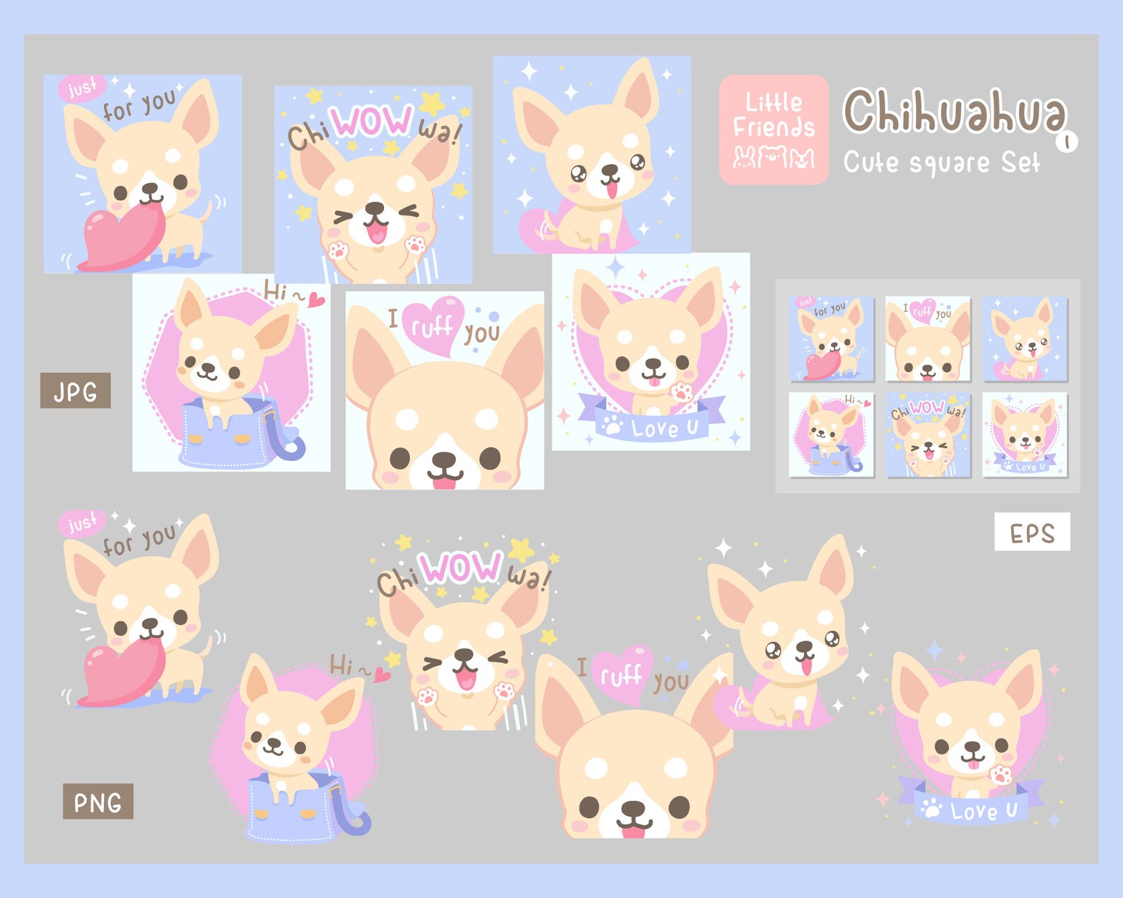 Cute Happy Funny Chihuahua Chiwawa Dog, Light Cream Short Hair in Soft ...