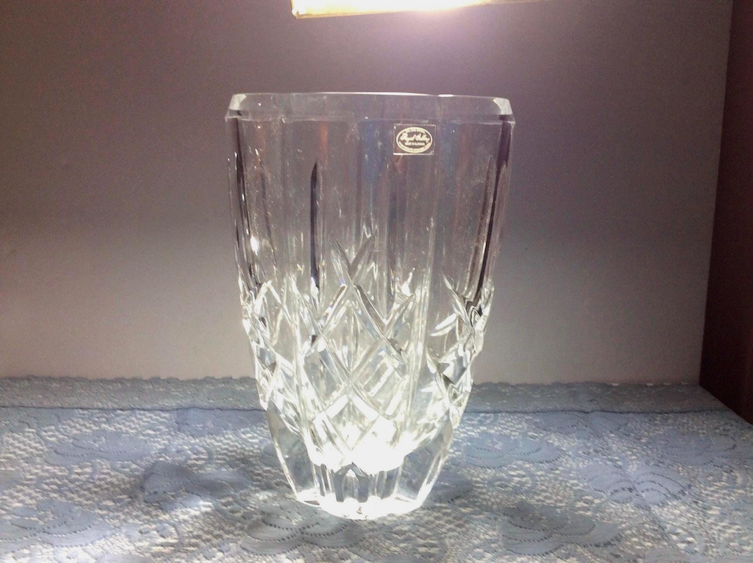 Gorgeous 10 Inch Crystal Vase - Etsy