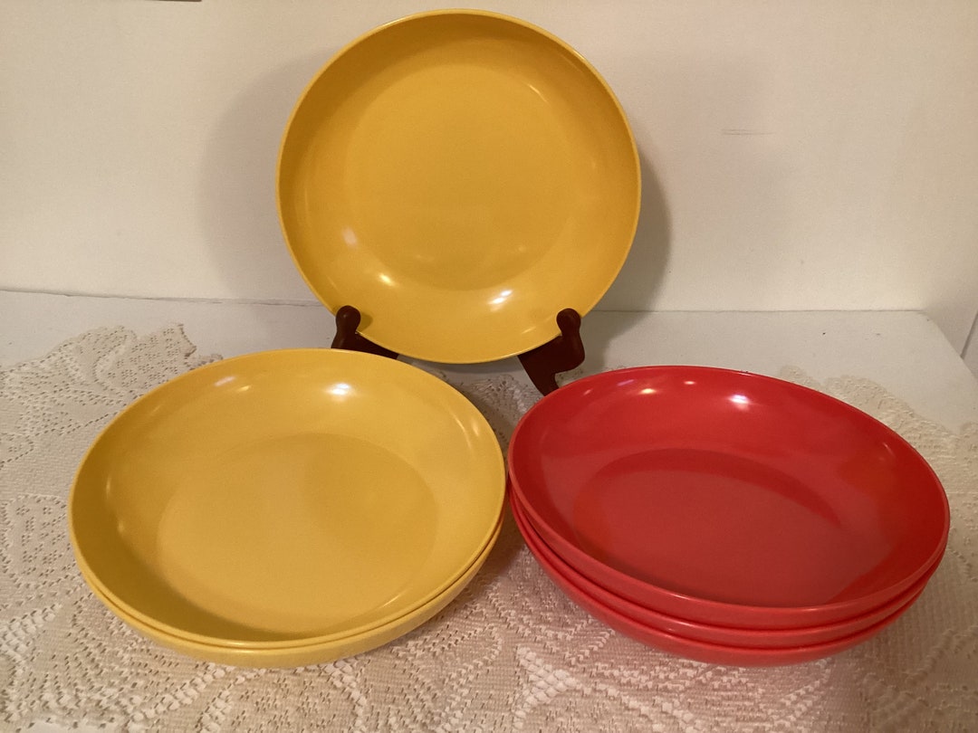 Large Melamine Pasta Salad Bowls Set Of 6 Etsy