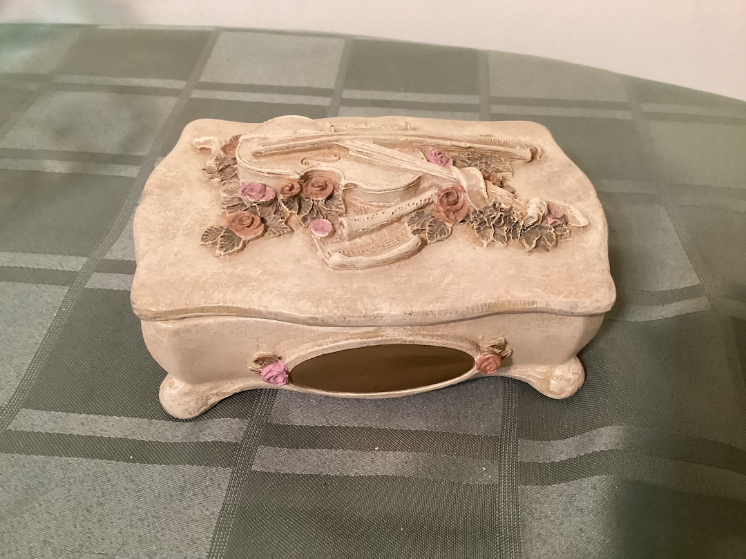Vintage Resin Music Box - Etsy
