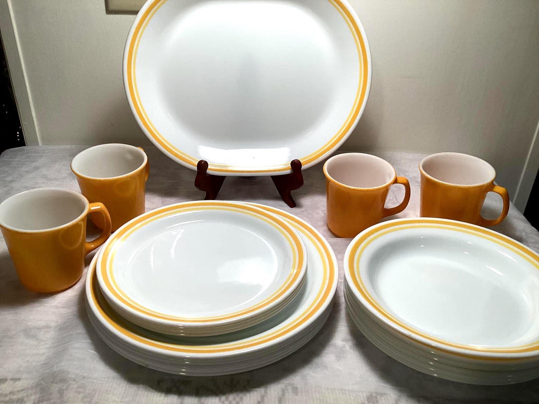 Corelle Dinnerware Set of 21 Pieces Citrus Pattern - Etsy