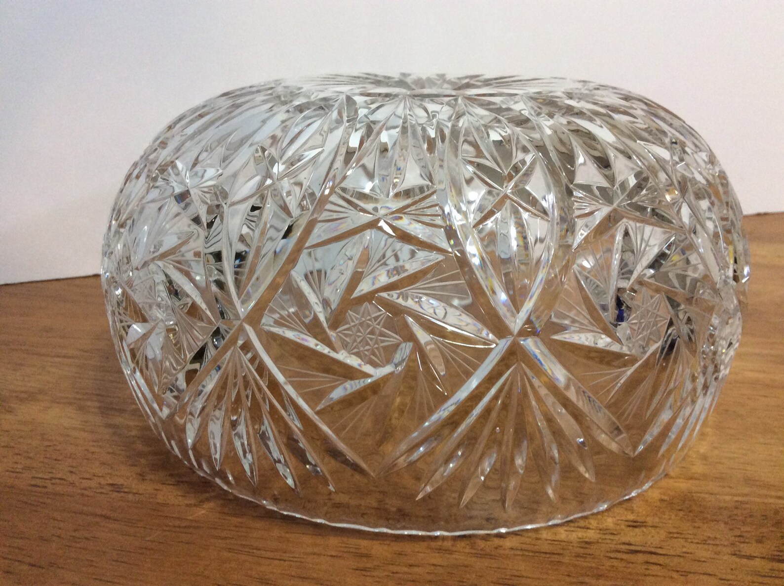 Gorgeous Round Cut Crystal Glass Bowl | Etsy