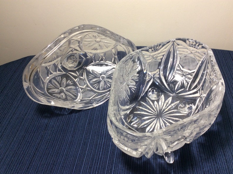 Gorgeous Crystal Footed Candy Dish With Lid - Etsy