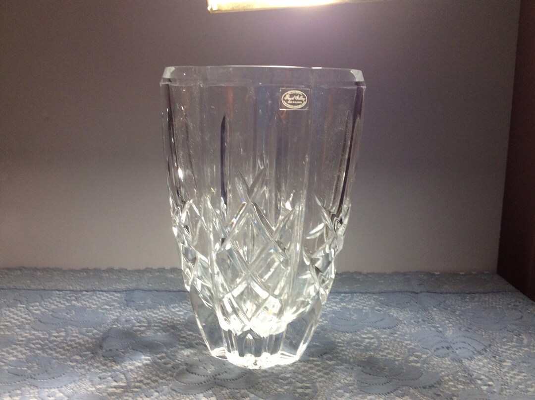 Gorgeous 10 Inch Crystal Vase - Etsy