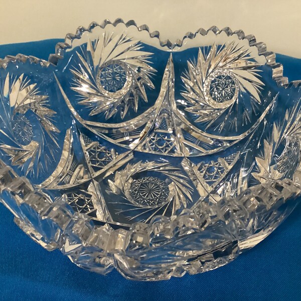 Cut Crystal Bowl - Etsy