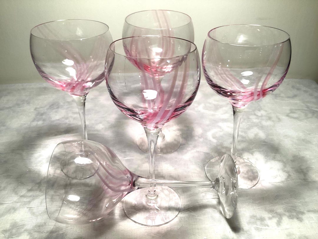 Elegant Vintage Caithness Crystal Wine Glasses Set of 5 - Etsy
