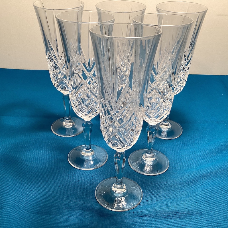 Crystal Champagne Flutes - Etsy