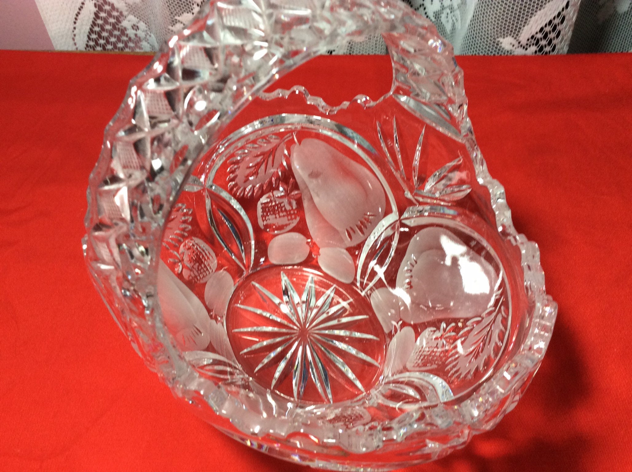 Crystal Clear Glass Basket Decor - Etsy
