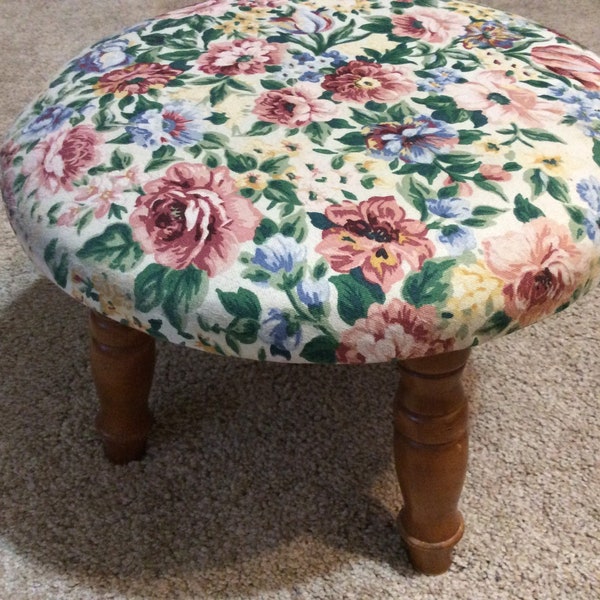 Vintage Footstool - Etsy