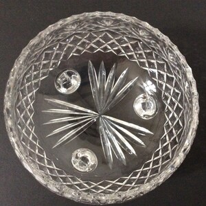 Gorgeous Round Cut Crystal Glass Bowl - Etsy