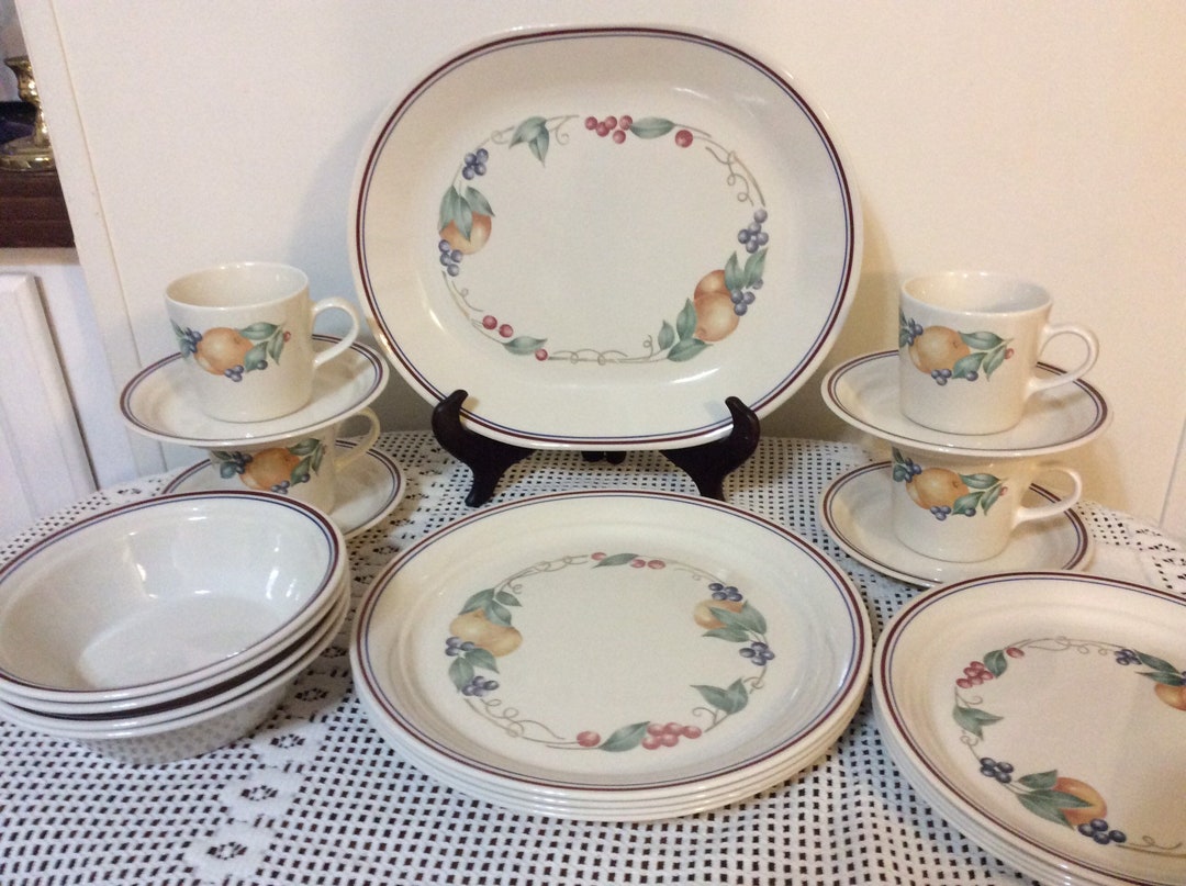 17 Piece Set Corelle Dinnerware Abundance - Etsy