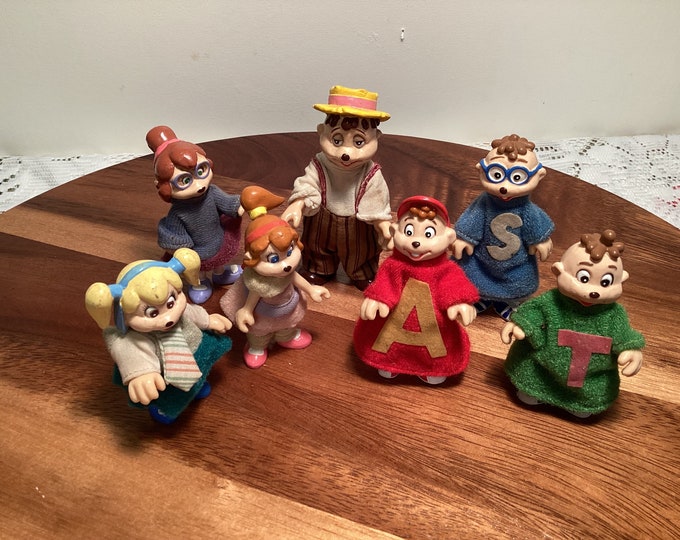 Set of Alvin and the Chipmunks Gang Poseable Figures ( Set of 7 ) - Etsy