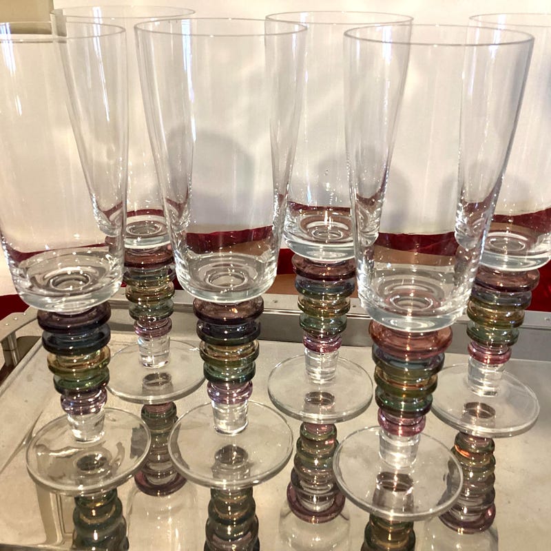 Tall Glasses - Etsy