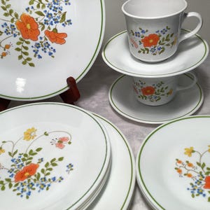24 Piece Set Corelle Wildflower Pattern - Etsy