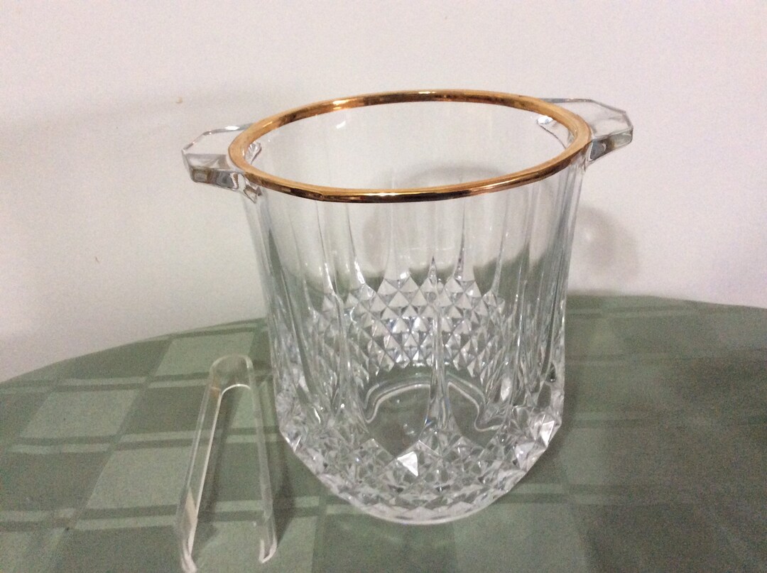 Gorgeous Cristal D’arques Ice Bucket With 24k Goldrim - Etsy