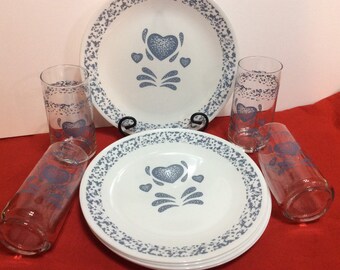 Corelle Blue Hearts - Etsy