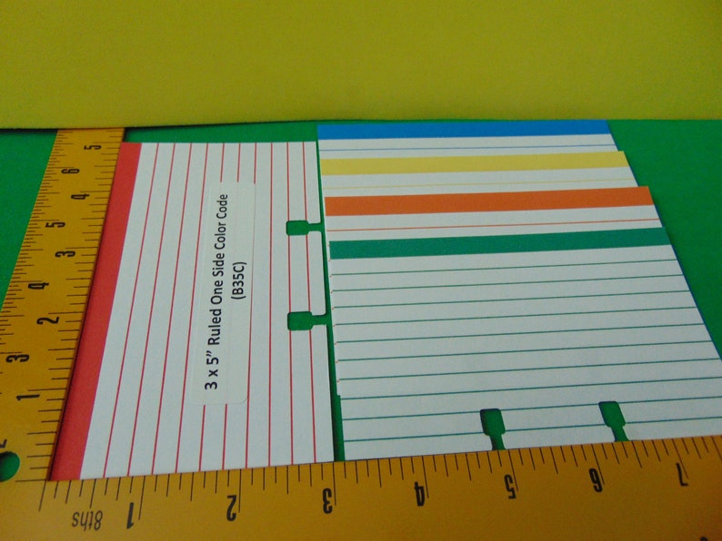 75 Brand New 3x5 Inches Ruled Color Code Cards for Rolodex Rotary Card ...