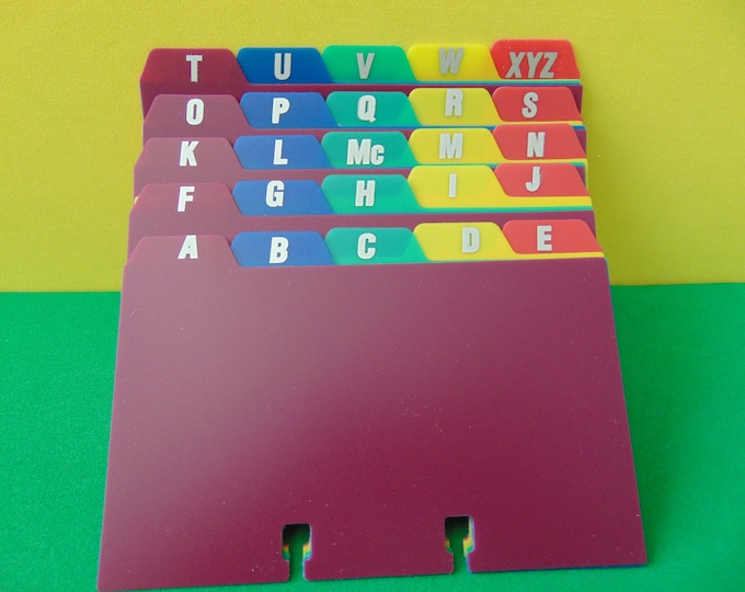 Pink Rolodex Dividers / Alphabet Set / Letterpress Die-cut & Printed - Etsy