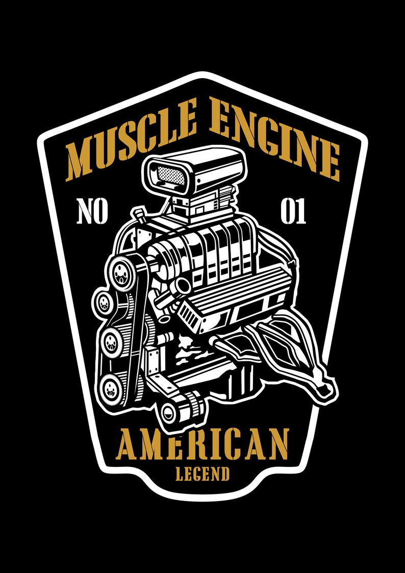 Muscle Engine Classic Print - Etsy