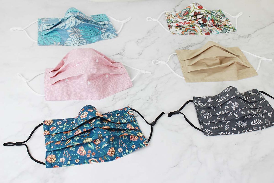 Face Mask, Mask Nose Wire Filter Pocket, Washable Mask, Adjustable Ear ...