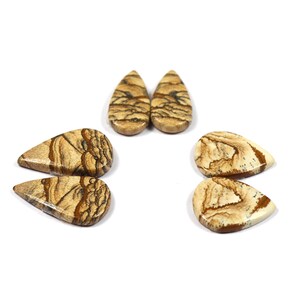Top Designer Natural Picture Jasper Pairs, Picture Jasper Gemstone ...