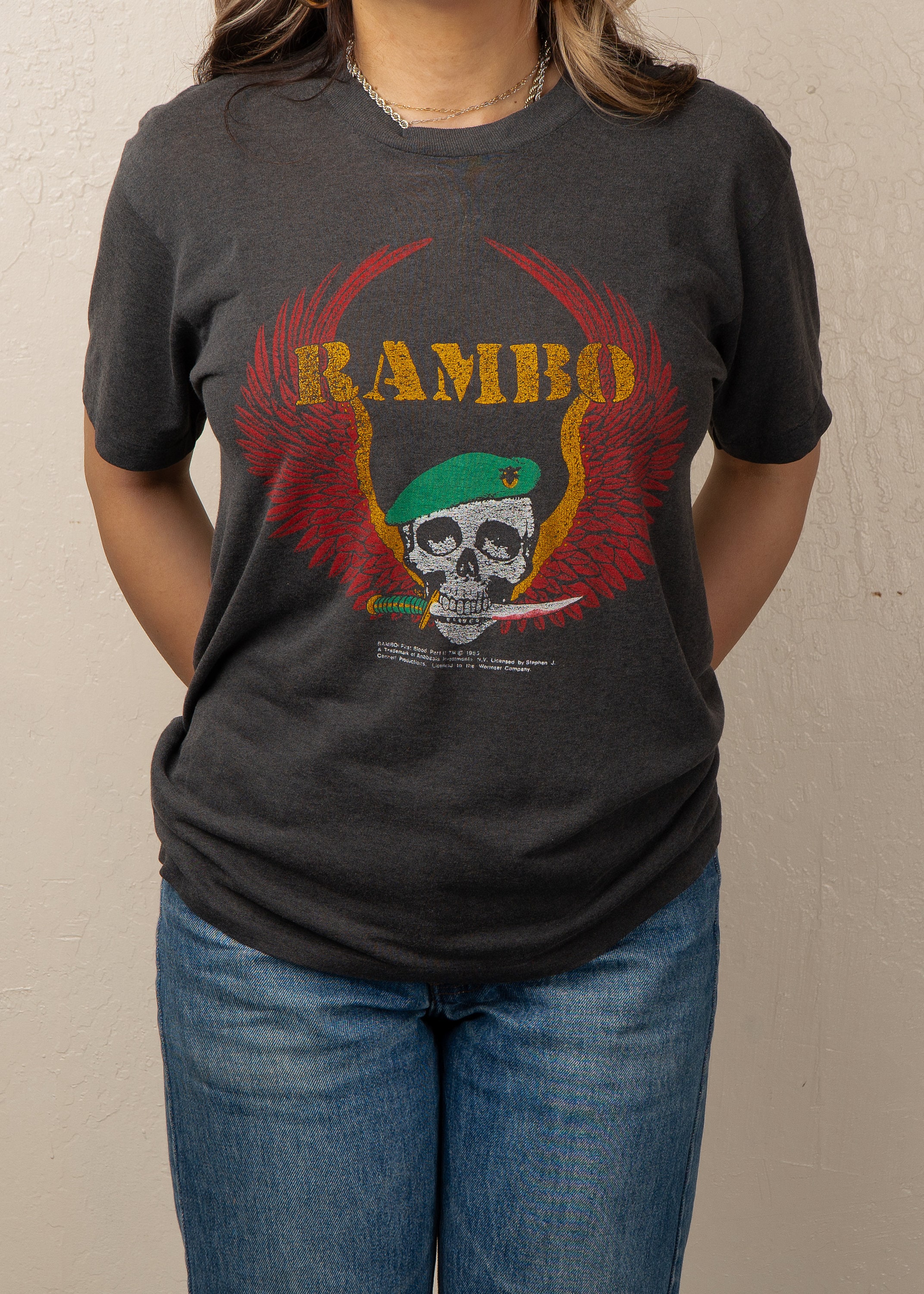 Vintage Rambo First Blood 1985 Movie Promo Tee | Vintage Clothing Shop ...
