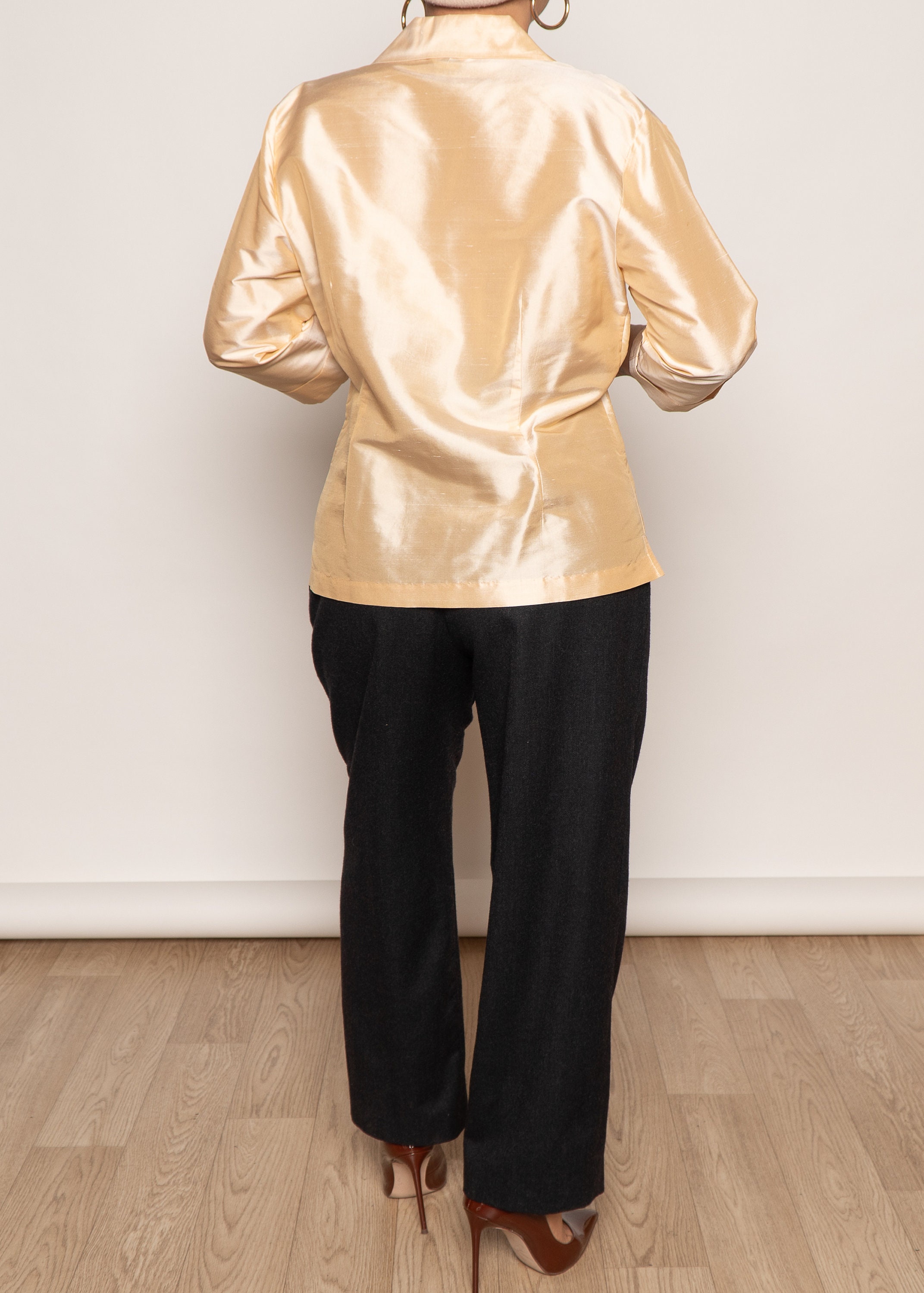 Vintage Gold Silk Blouse Vintage Clothing Shop Shop Restyled Vintage ...