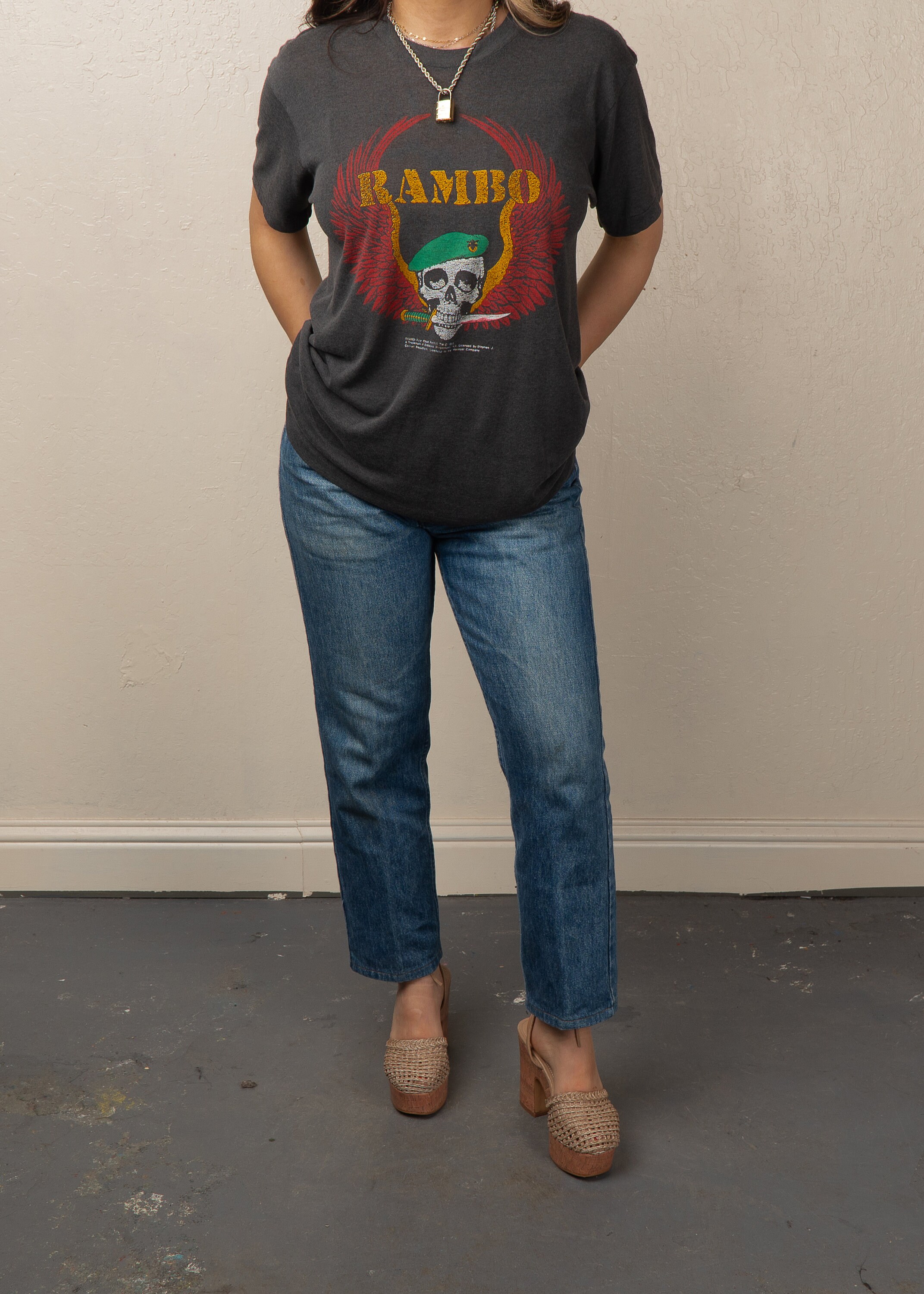 Vintage Rambo First Blood 1985 Movie Promo Tee | Vintage Clothing Shop ...