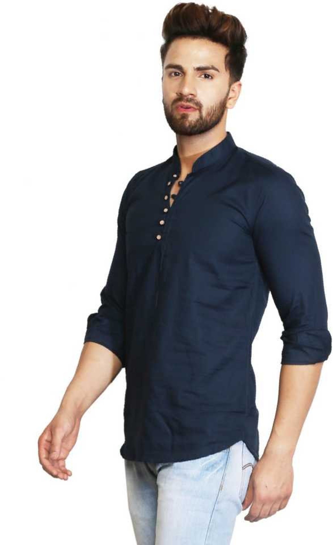 Indian Mens Shirt Kurta/ Short Kurta Men Dress Shirt Wear - Etsy