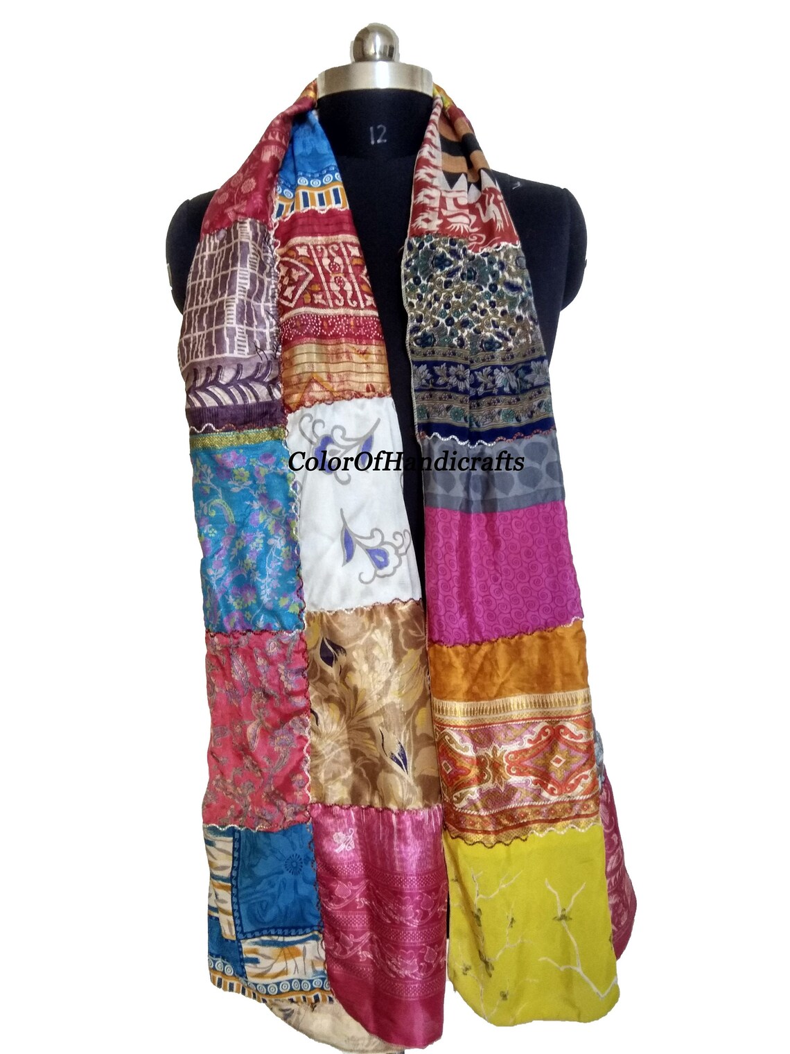 Indian Vintage Sari Fashionable Scarf Wrap Scarves Patchwork | Etsy