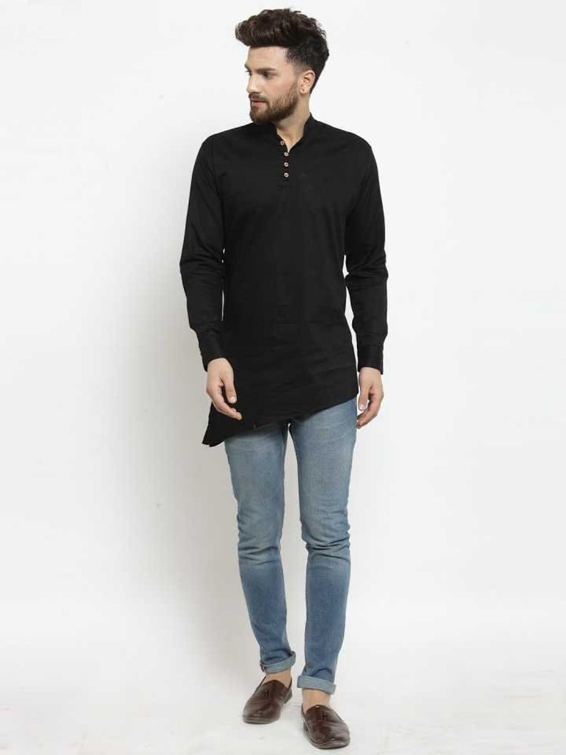 Indian Mens Shirt Kurta Short Kurta Men Dress Shirt Wear Etsy