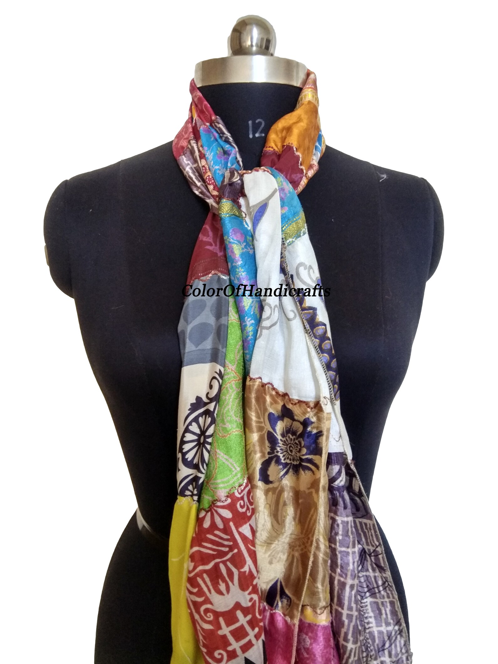 Indian Vintage Sari Fashionable Scarf Wrap Scarves Patchwork | Etsy